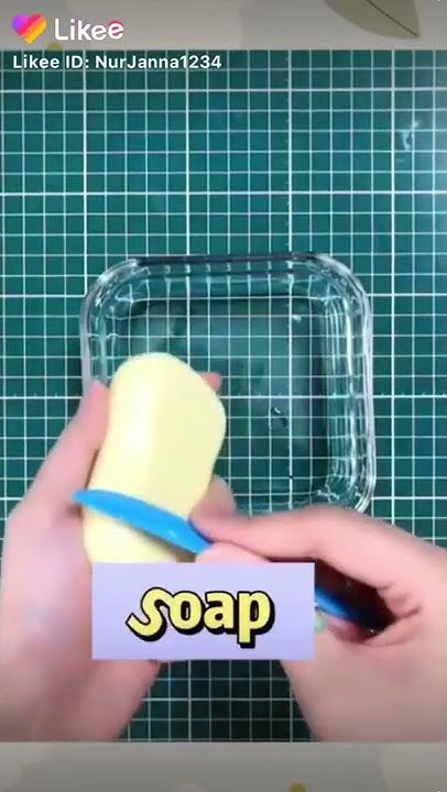 CARA MEMBUAT SLIME DARI SABUN BATANGAN,AIR PANAS, DAN LEM BENING. - YouTube