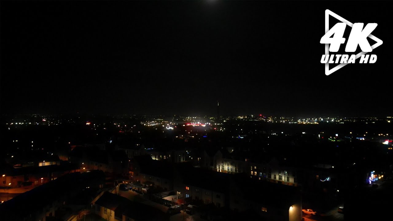 Nighttime droning through the lit up city (Drone Views) - YouTube