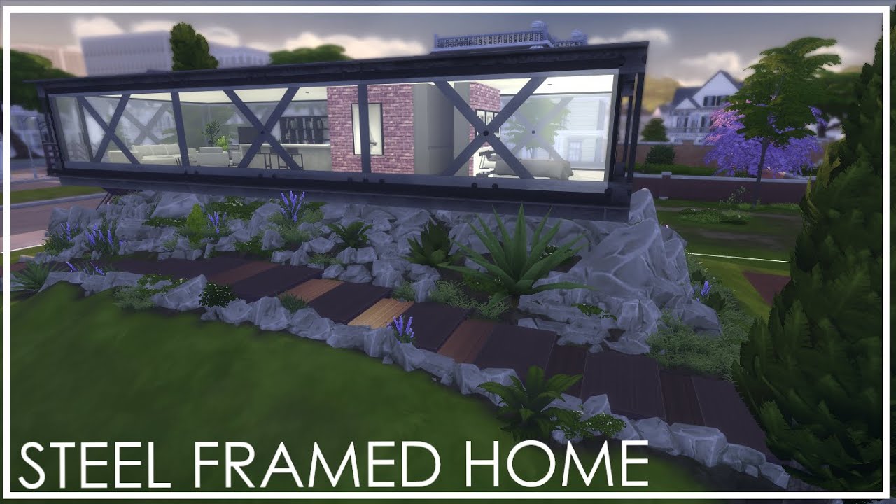Steel Framed Home - Sims 4 Speed Build - YouTube