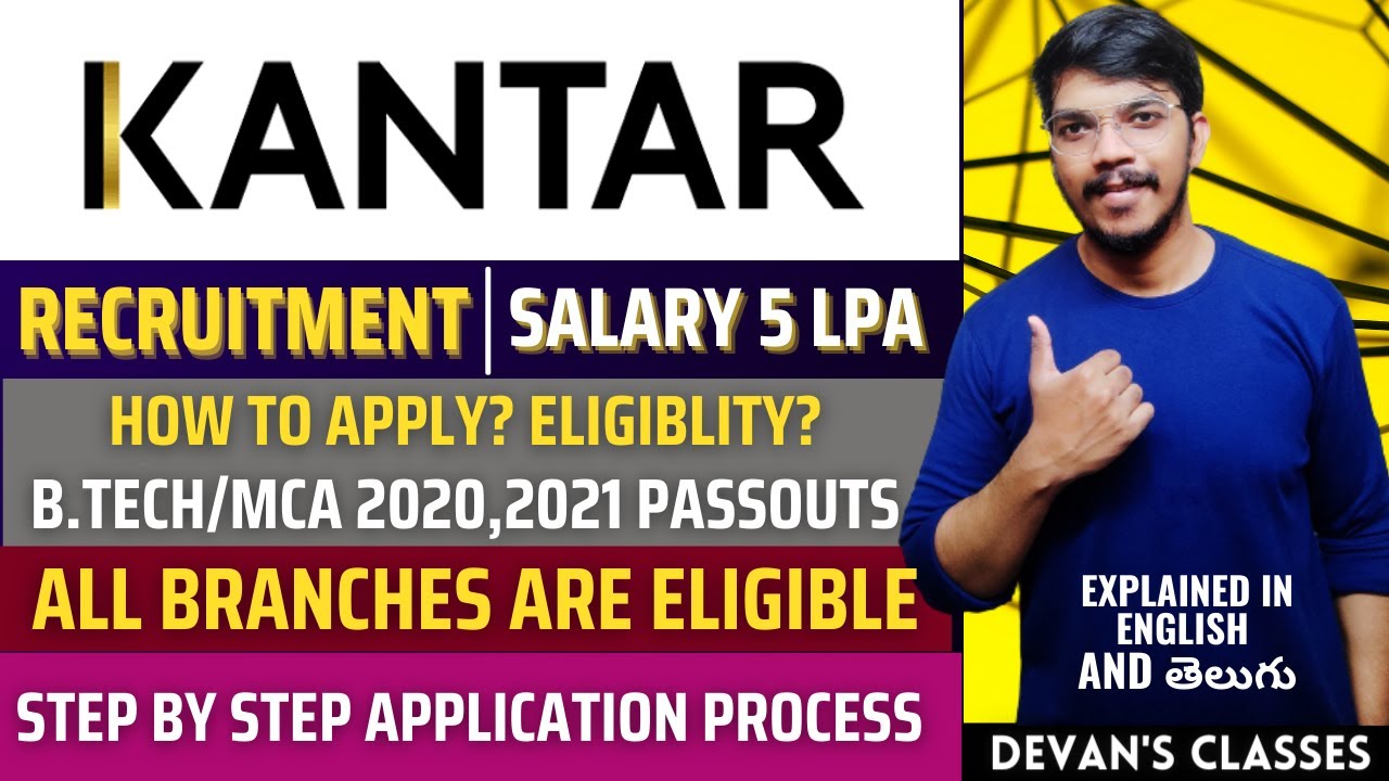 #2021jobs #jobs Kantar Recruitment | 5 LPA | All branches | Selection ...