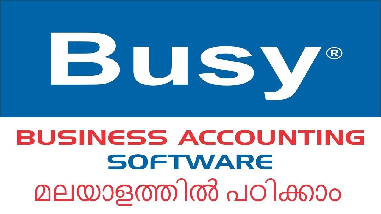 Accounts Entry in Busy Software (Malayalam) - YouTube