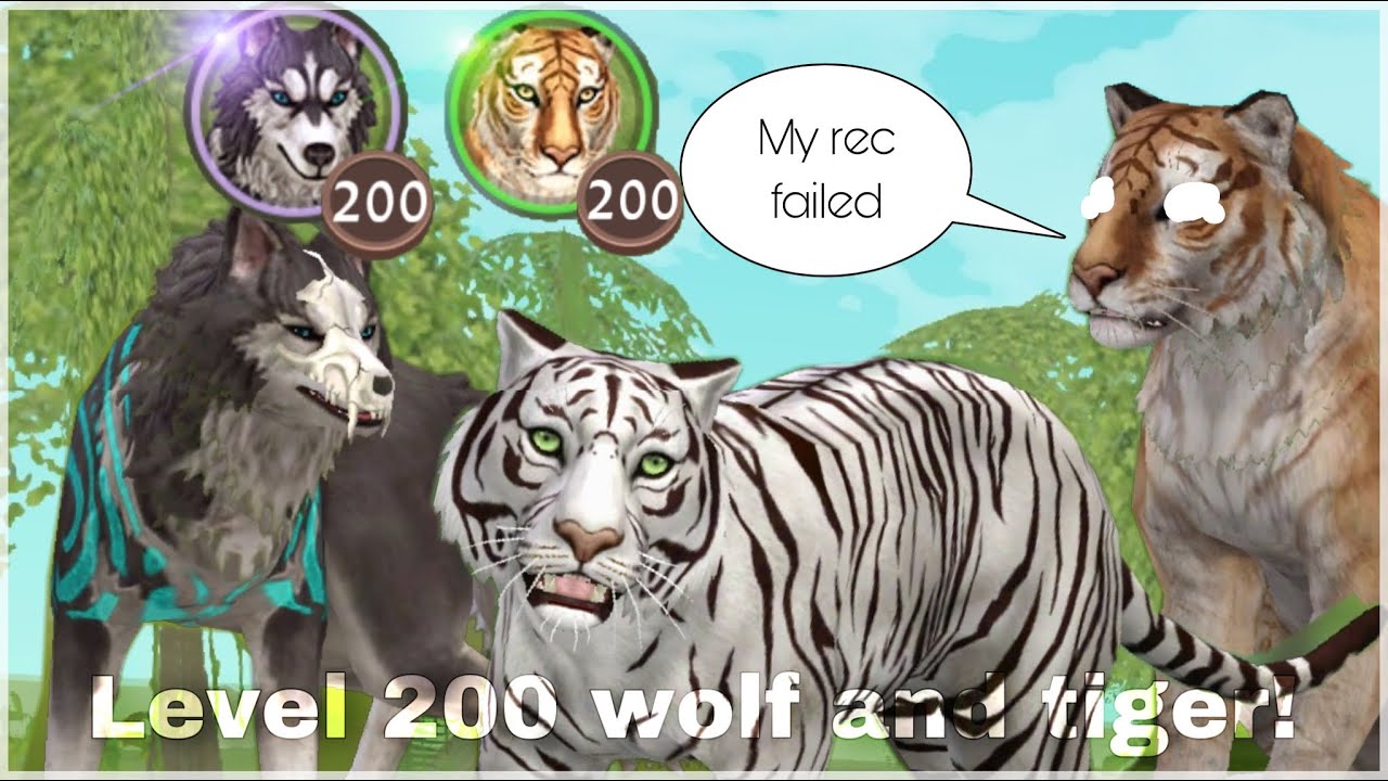 WildCraft : REACHING LEVEL 200 WOLF AND TIGER! (The tiger’s rec failed ...
