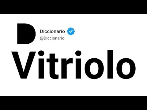 Vitriolo Significado En Español - YouTube
