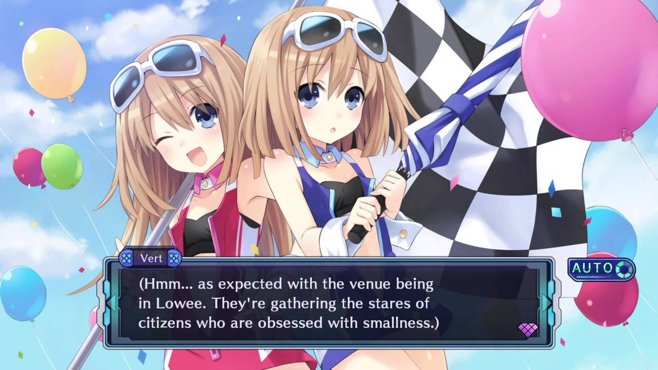 Megadimension Neptunia VII Rom and Ram host a race - YouTube