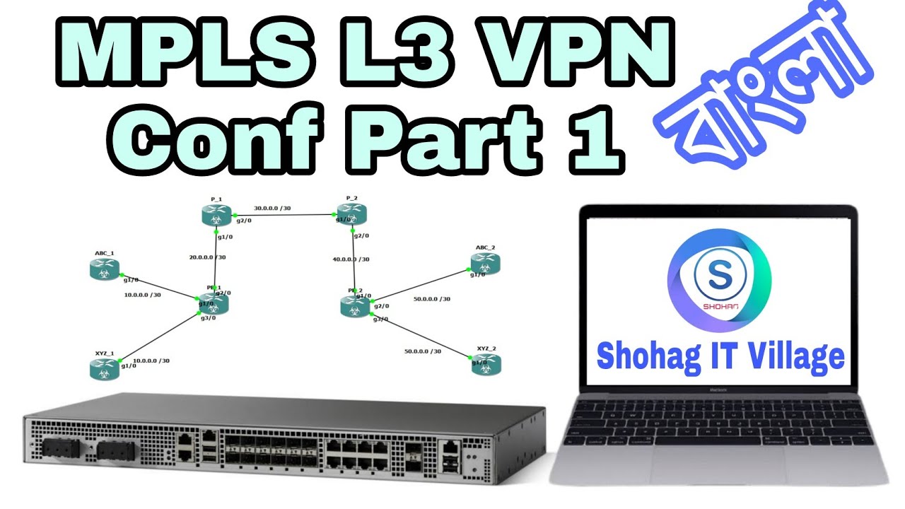 46 MPLS L3 VPN Configuration Bangla Part 1 || Shohag IT Village - YouTube