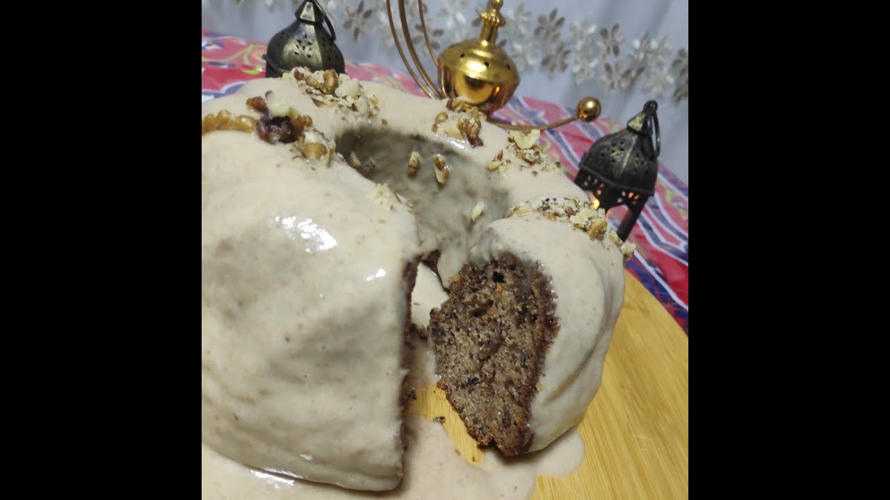 كيكة التمر 🍰 مع صوص التمر ..بمقادير سهلة 👌 Date cake.. Hurma pastası ...