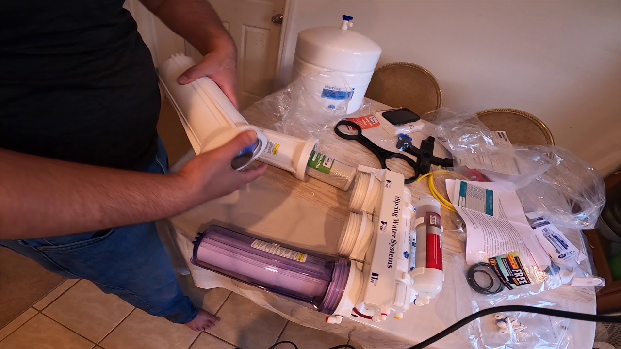How to install ispring water filtration system. - YouTube