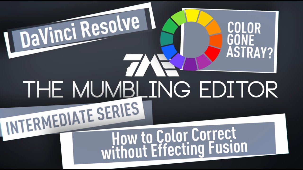 How to Color Correct without Affecting Fusion - Resolve - YouTube