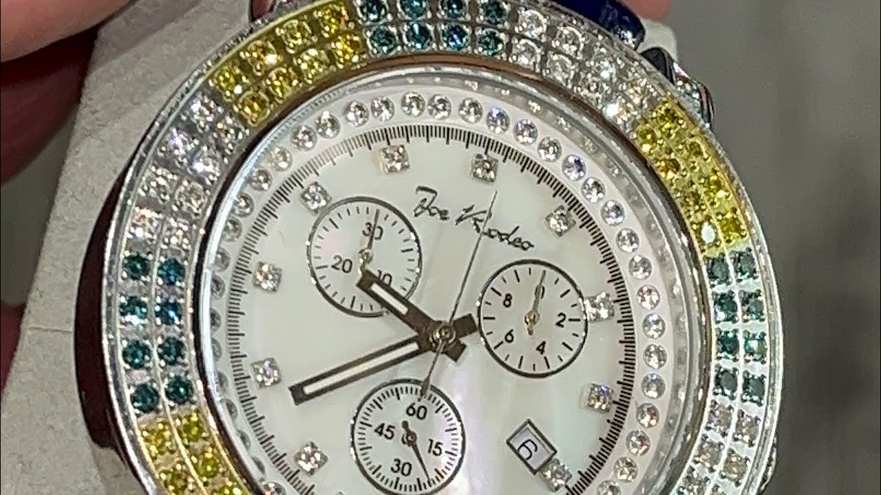 Joe Rodeo Junior Diamond Watch 4.30 Carats Blues Whites Yellows 🥶😬🫥 ...