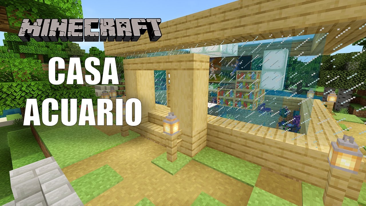 Minecraft: Como crear una casa tipo ACUARIO | TUTORIAL - YouTube