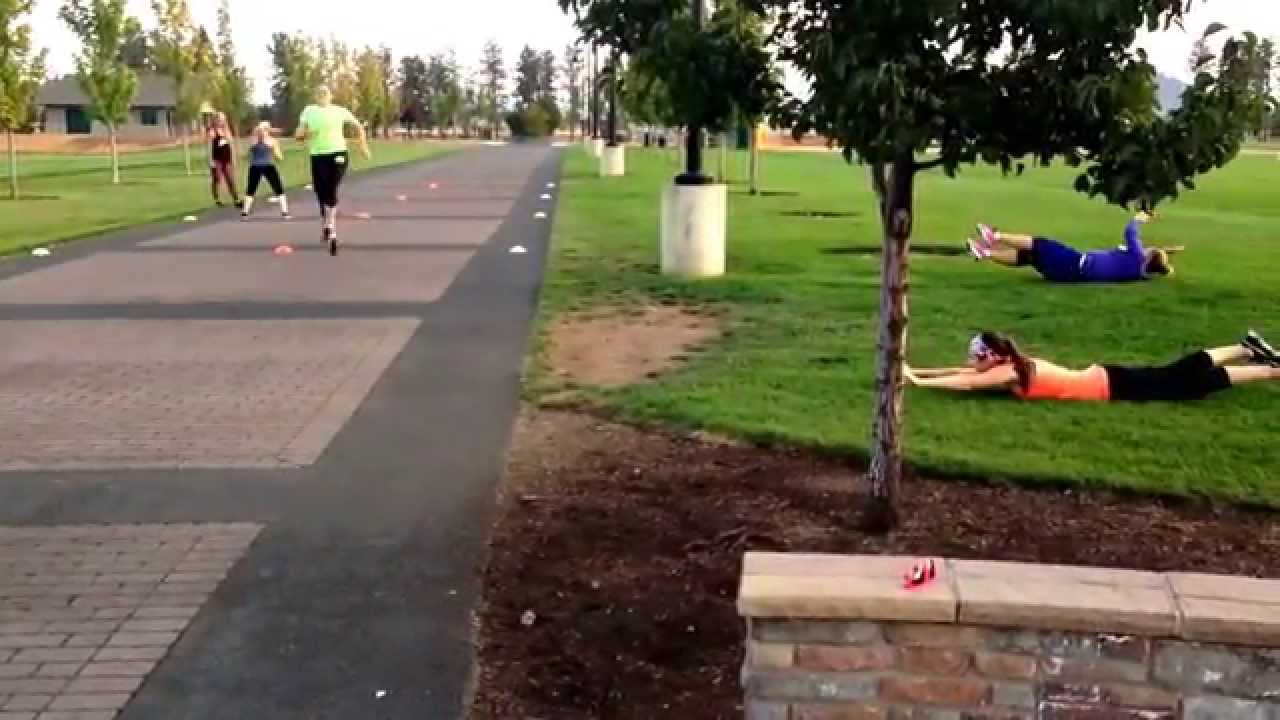 Bootcamp exercises - shuttle runs with jump squats and core work - YouTube