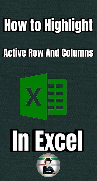 How to Highlight Active Row and Columns in Excel data? #excel #shorts ...
