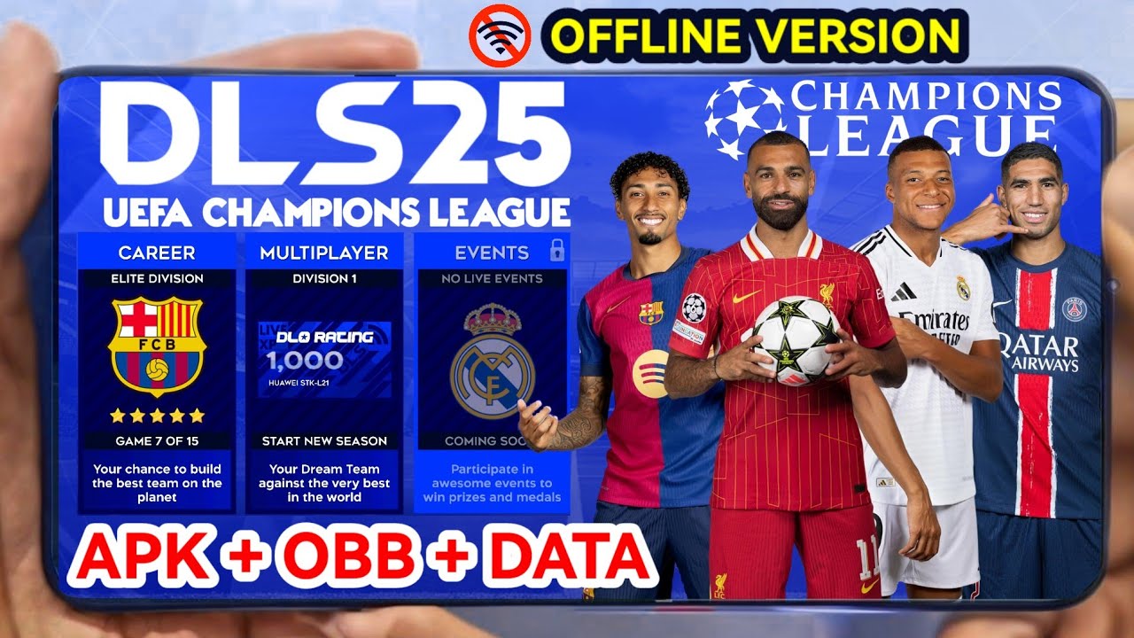 DLS 19 MOD DLS 25 THEME UCL EDITION | DLS 25 APK OBB DATA MOD UCL - YouTube