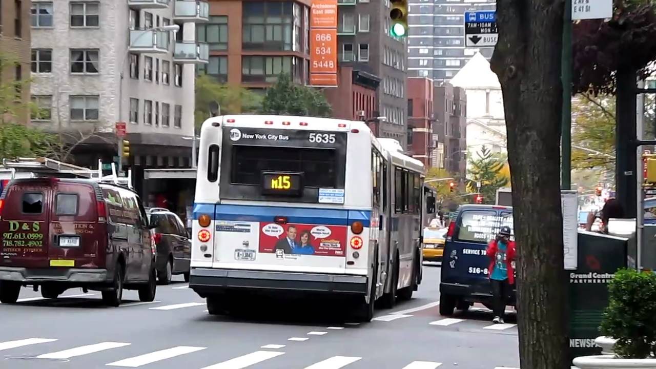 MTA Bus New Flyer D60HF # 5635 Route M15 - YouTube
