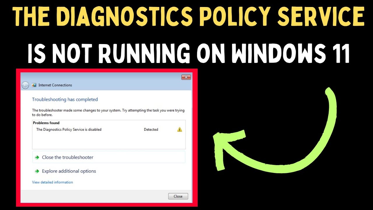 How to Fix The Diagnostics Policy Service Is Not Running on Windows 11 ...