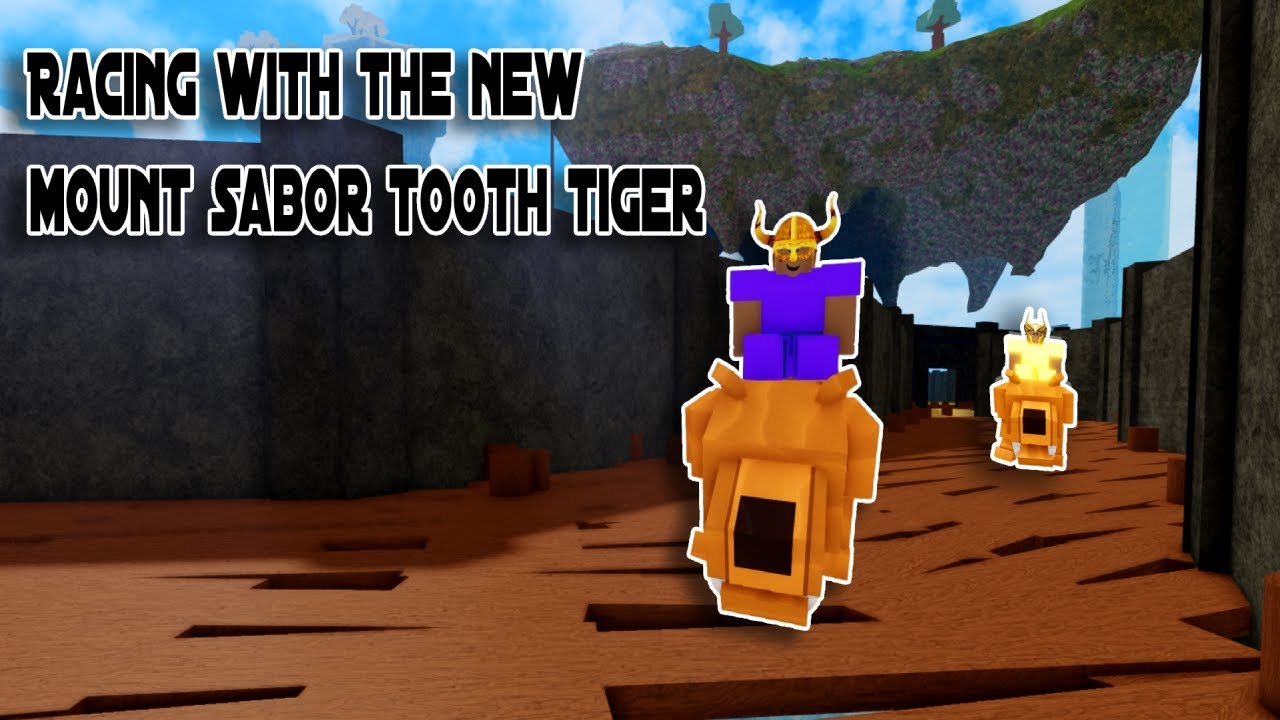 Racing with the mount, Sabor tooth tiger in Survival Odyssey - YouTube
