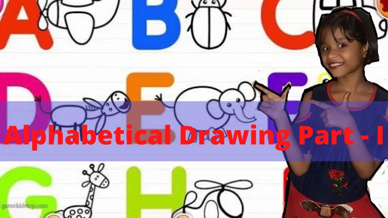 Alphabetical Drawing Part - I - YouTube