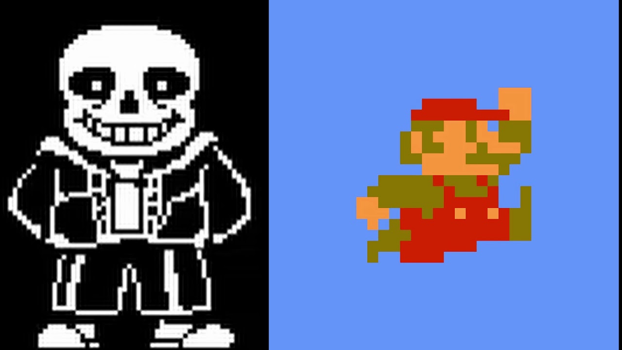 When Mario plays a sans song with a jumping sound - YouTube