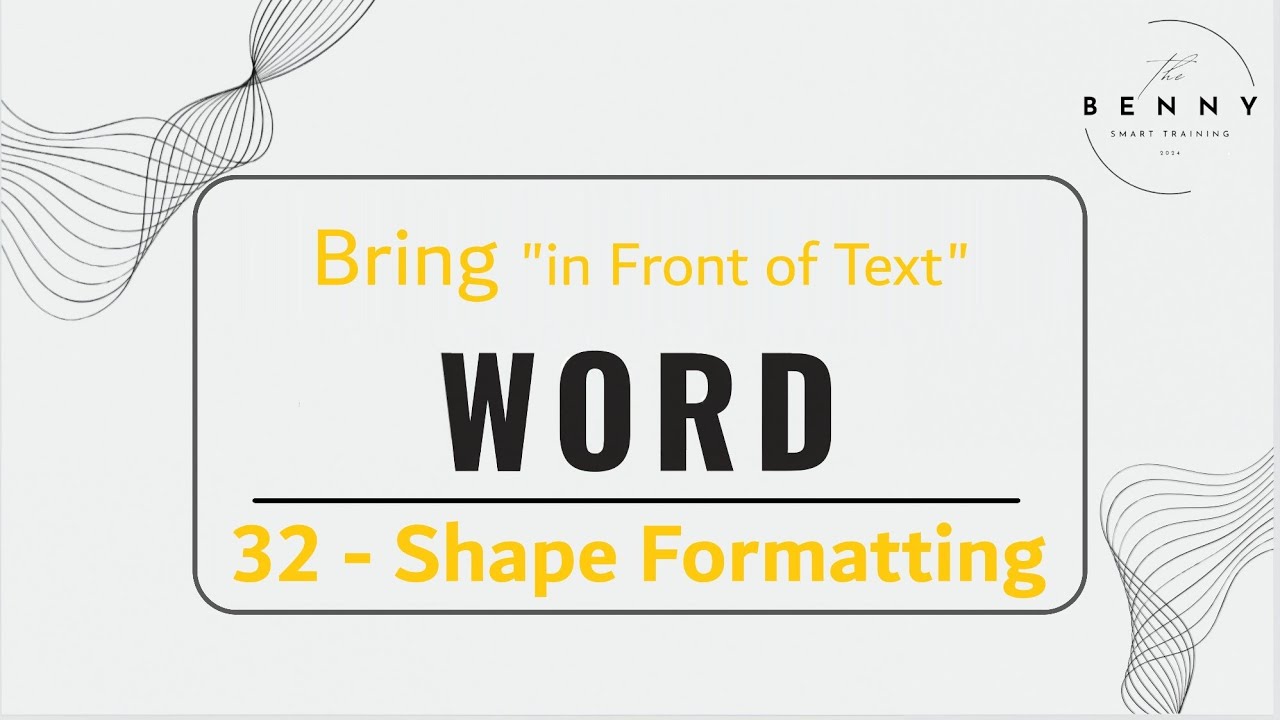 Word Tutorial: Bring shape in Front of Text (آموزش ورد) #wordtutorial ...