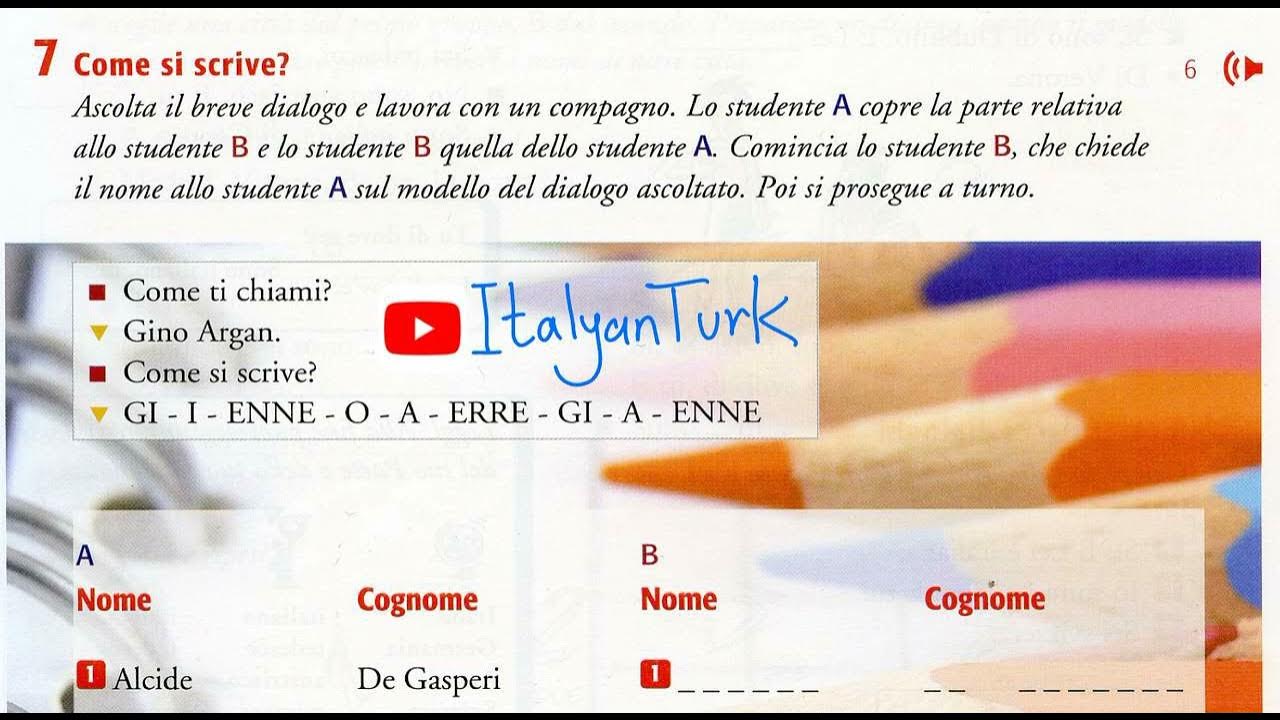 Nuovo Espresso A1 - Lezione 1 Traccia 6 - YouTube