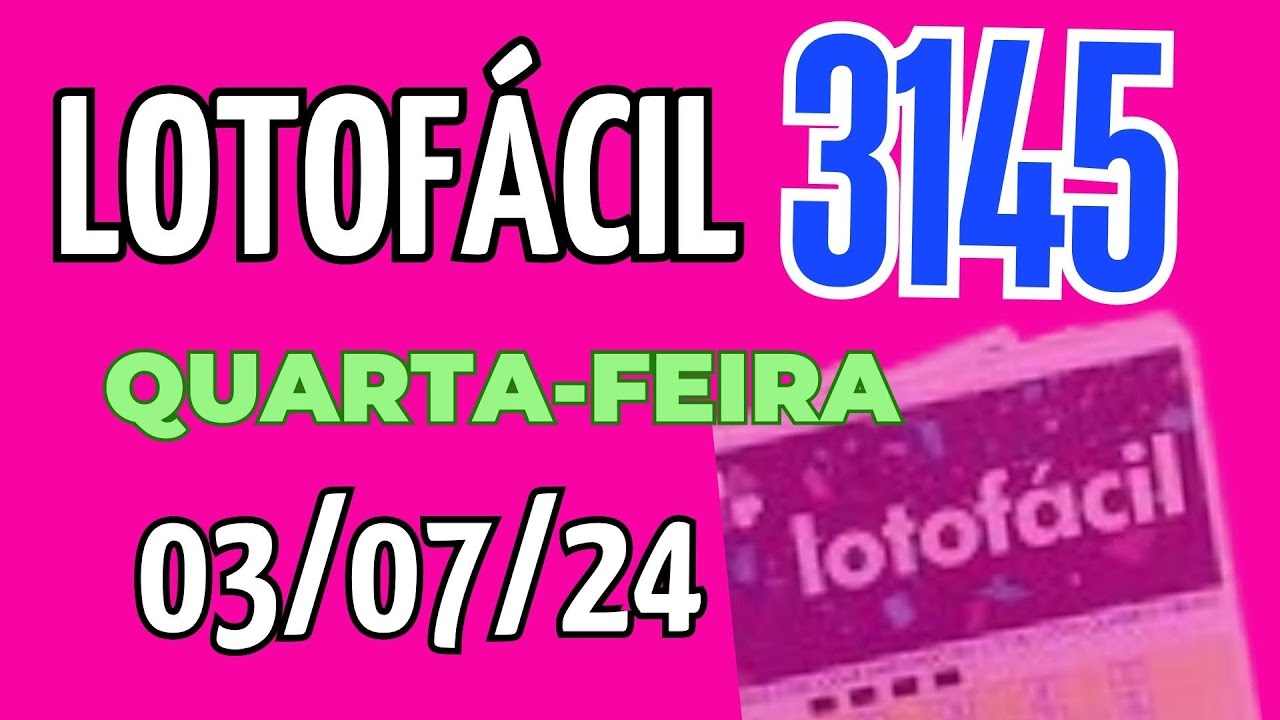 Sorteio da Lotofácil 3145 - Resultado Lotofácil concurso 3145 - YouTube