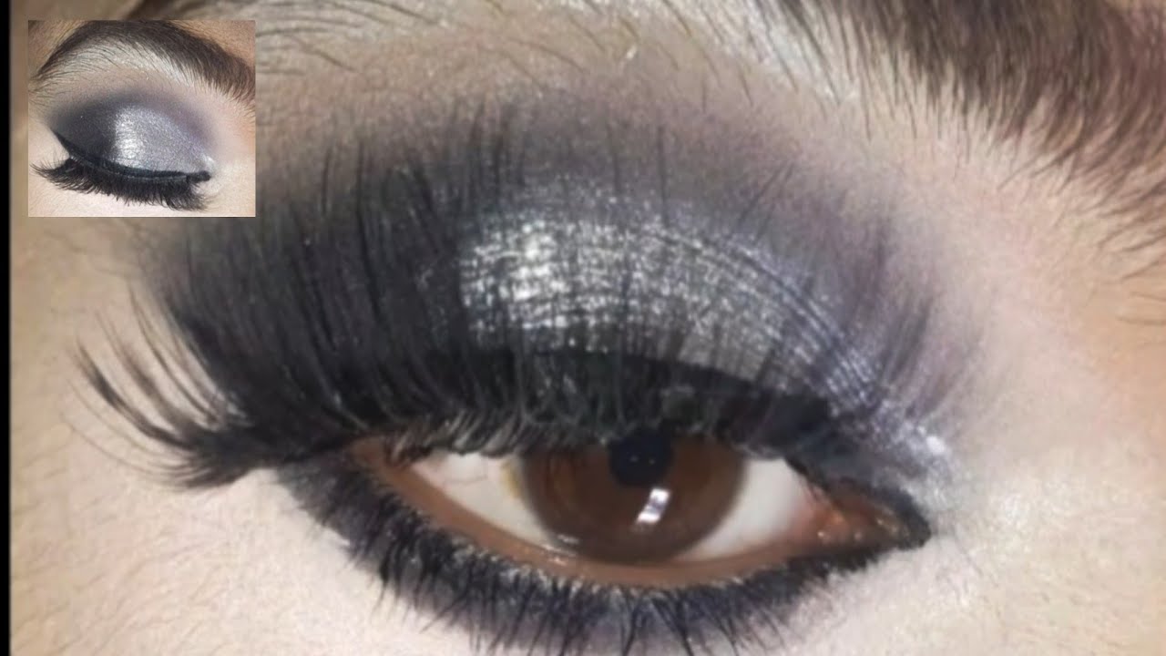 Beware:Silver Glitter eyeshadow tutorial by @S.Mbeautyparlour786 - YouTube