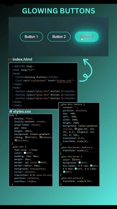 Create Glowing Buttons with HTML & CSS #shorts , #html, #webdev, #cssbuttons, #frontend - YouTube