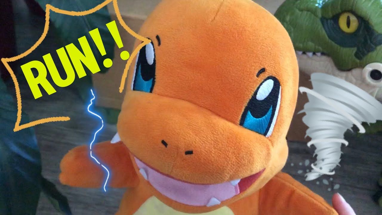 🌪️ Tornado Adventure! Cute Animals & Charmander Seek Shelter in T-Rex’s ...