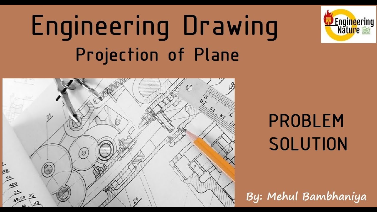 Engineering Drawing-Projection of Plane- Problem solution - YouTube