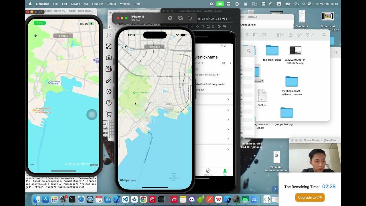 wechat-clone-v2 wechat clone react native expo - YouTube