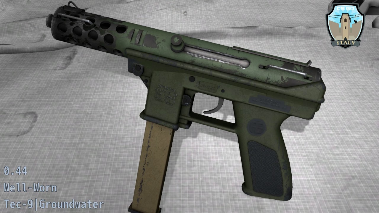 Tec-9 Groundwater - Skin Wear Preview - YouTube