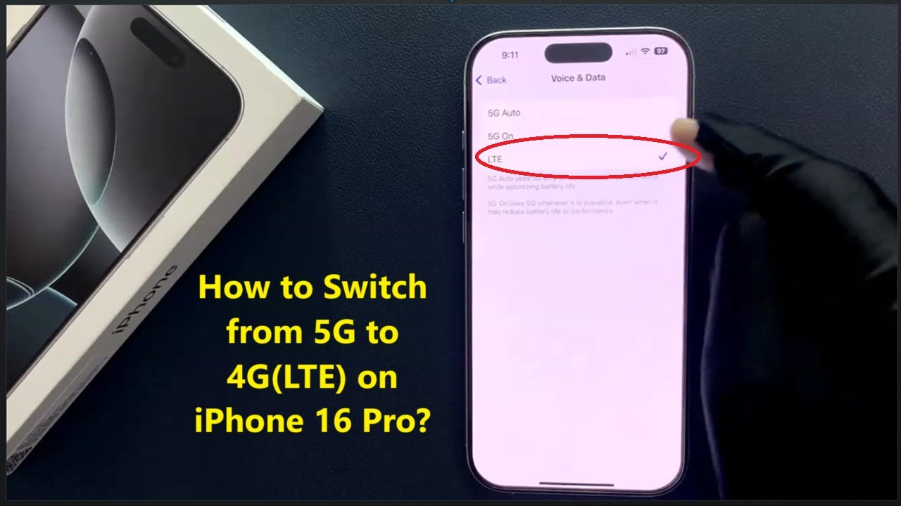 How to Switch from 5G to 4G(LTE) on iPhone 16 Pro? - YouTube