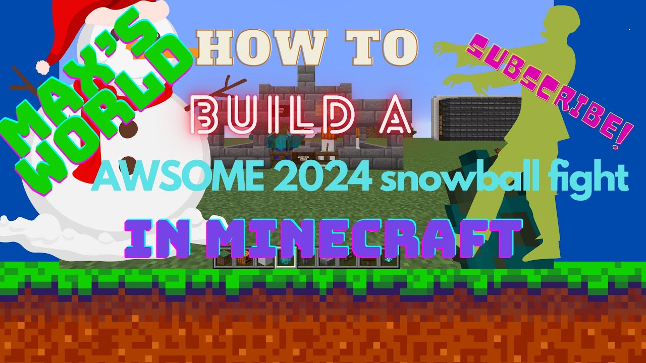 How to build a awsome 2024 snowball fight in minecraft - YouTube
