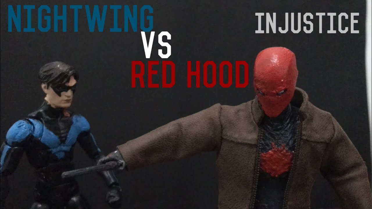 DC INJUSTICE STOP MOTION | Nightwing vs Red Hood Fight - YouTube