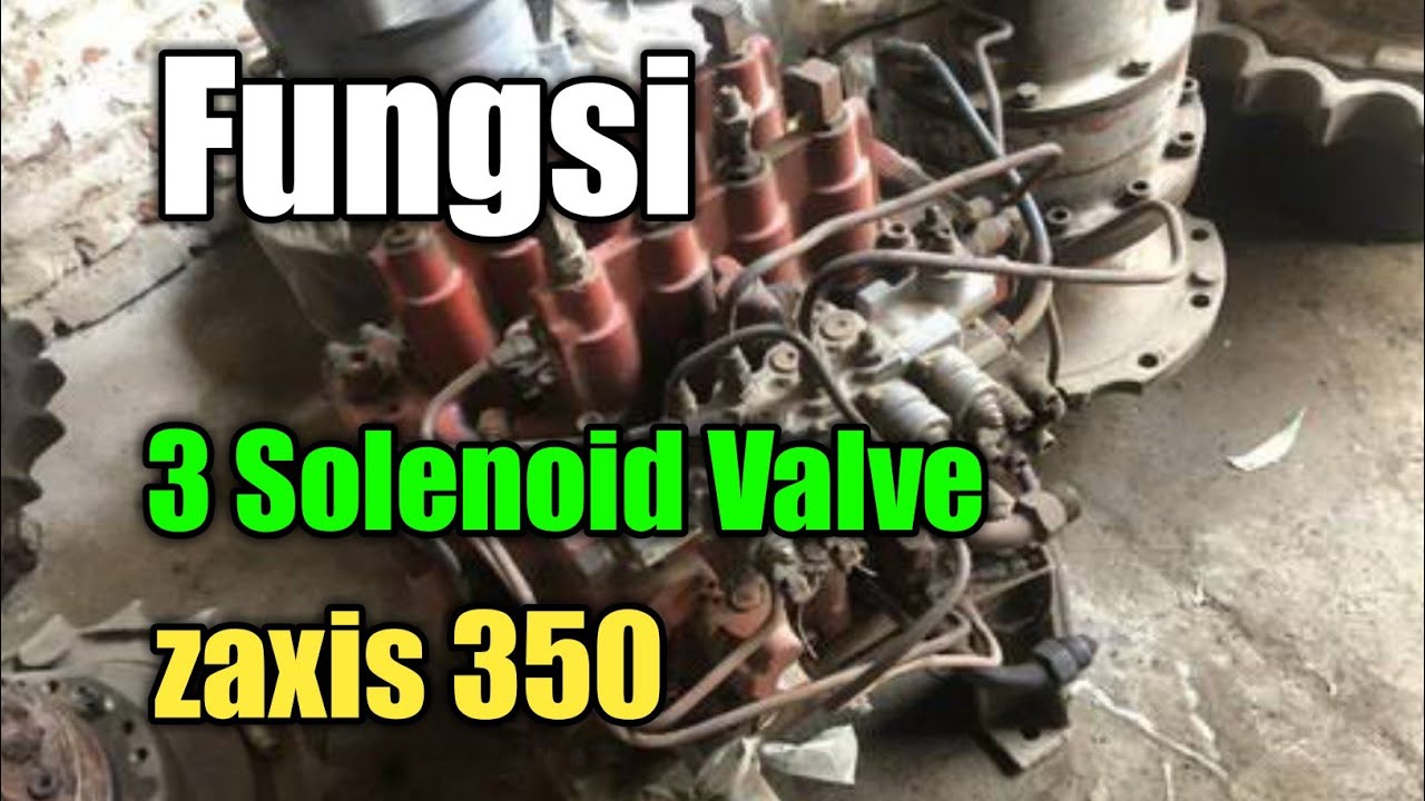 Solenoid valve zaxis 200 dan zaxis 350 excavator hitachi - YouTube