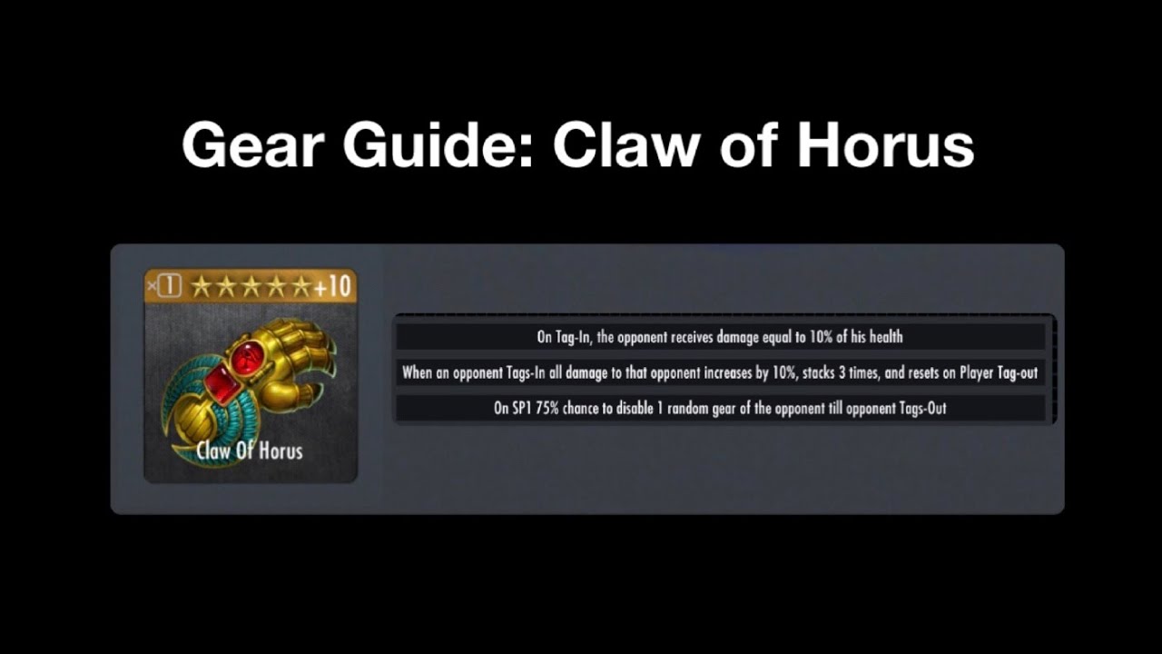 Gear Guide: Claw of Horus • Injustice: Gods Among Us Mobile - YouTube
