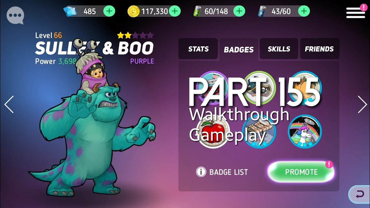 Disney Heroes Battle Mode SULLY PURPLE PLUS PROMOTION PART 155 ...