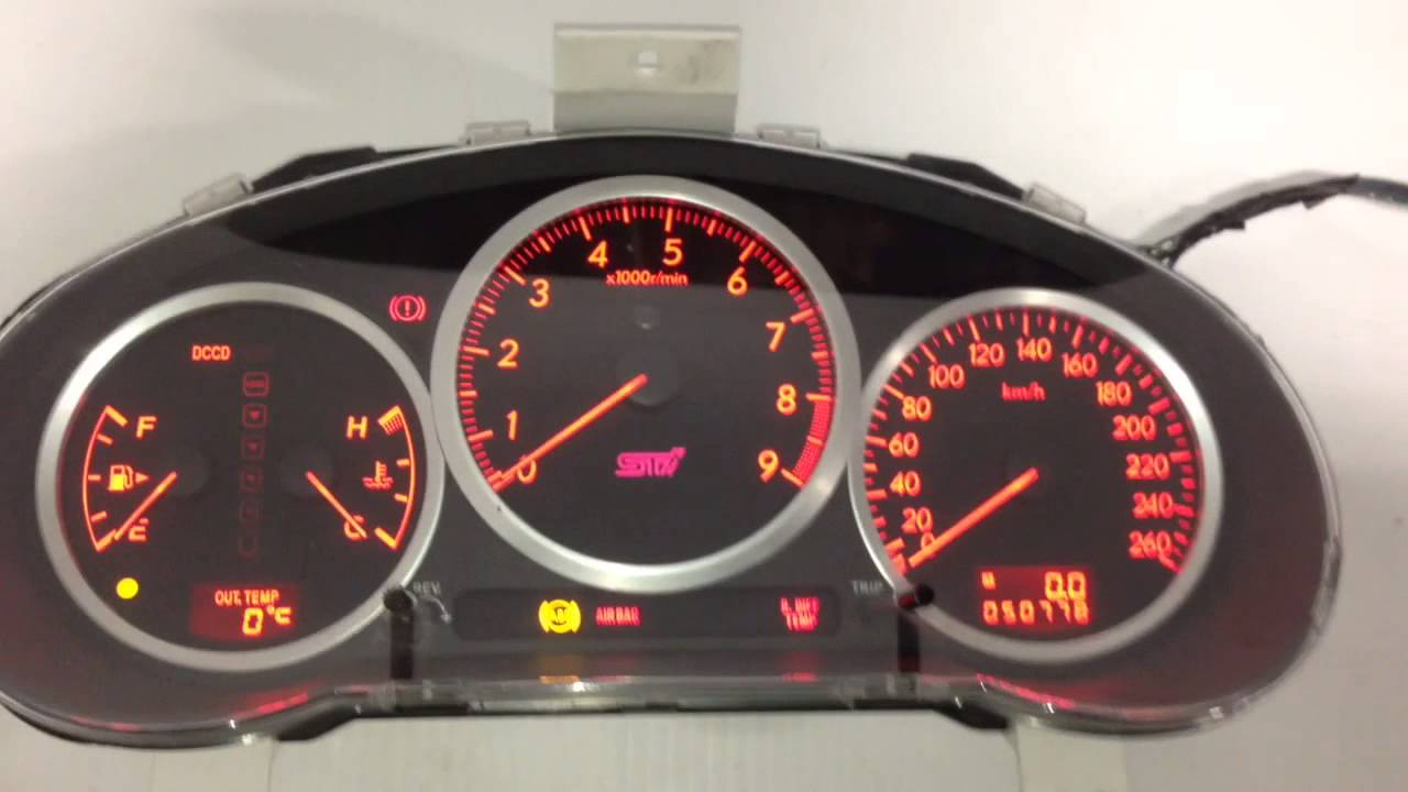 STI Gauge Cluster J303 JSPECAUTO.COM 866-683-3747 - YouTube