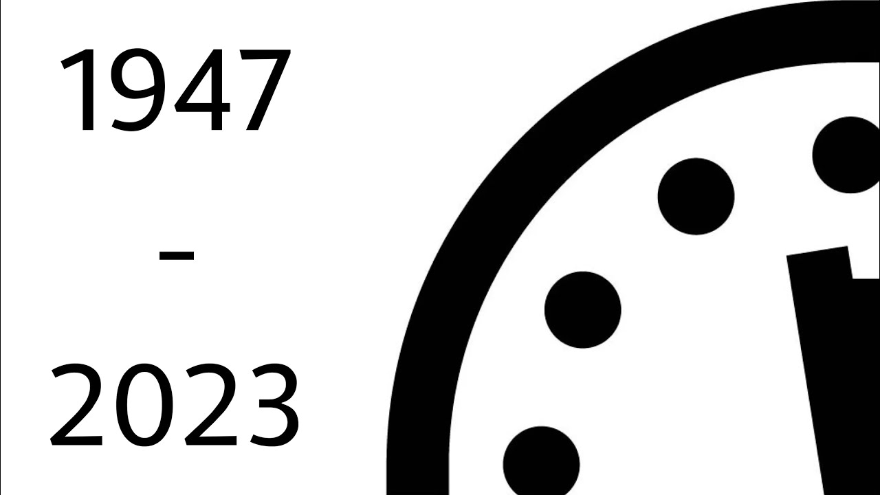Doomsday clock countdown history (1947-2023) - YouTube