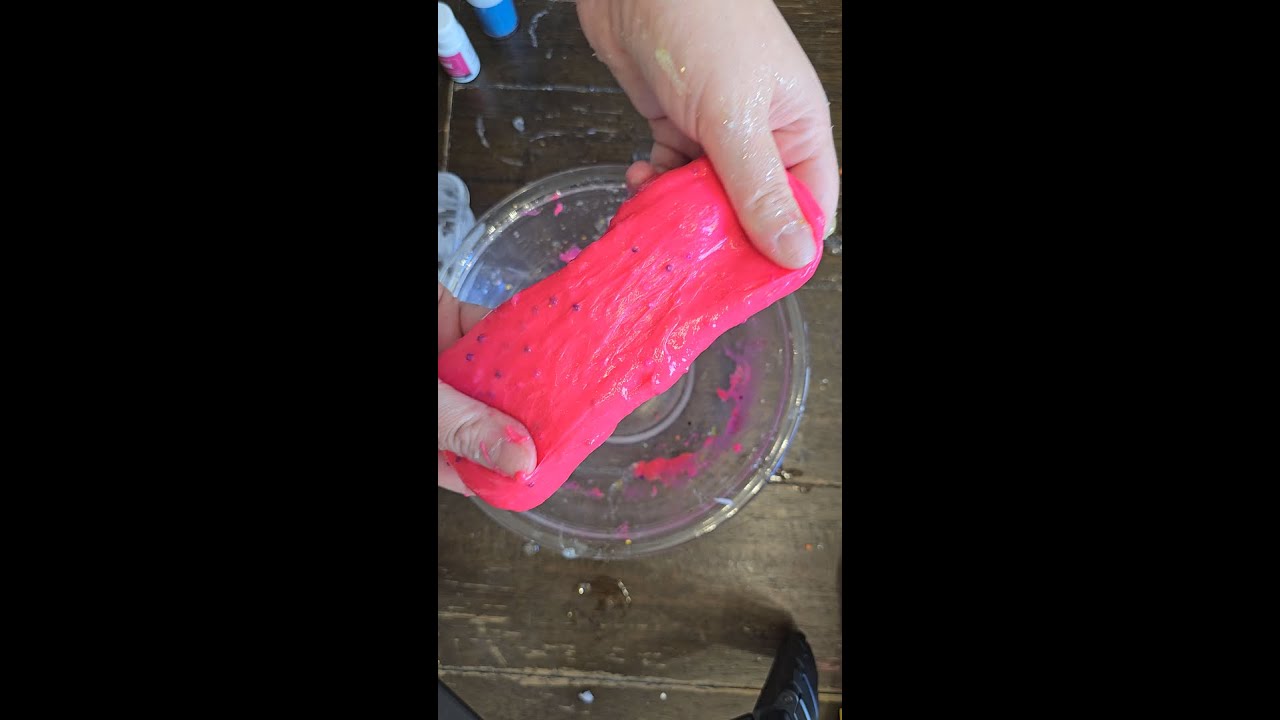 Pink and Black Slime Making - YouTube