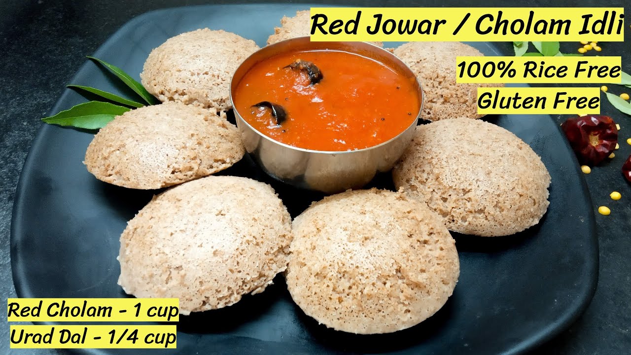 Red Jowar / Cholam Idli | 100% Rice Free | Gluten Free - YouTube