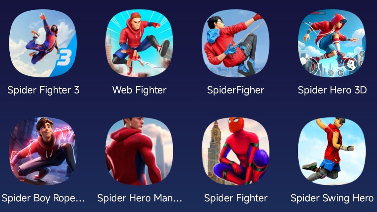 Spider Fighter 3,Web Fighter,Spider Hero 3D,Spider Boy Rope Hero,Spider ...