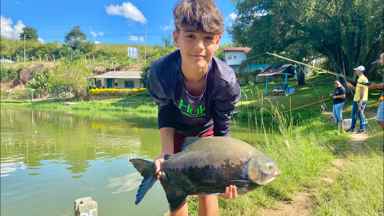 UM ARREMESSO UM PEIXE NESSE PESQUEIRO😲😲 // Pesqueiro Santa Rita ...