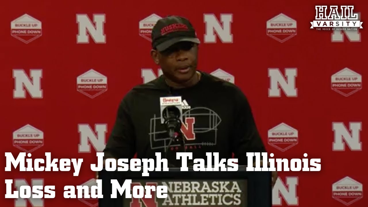 Nebraska Football: Mickey Joseph Talks Illinois Loss and More - YouTube