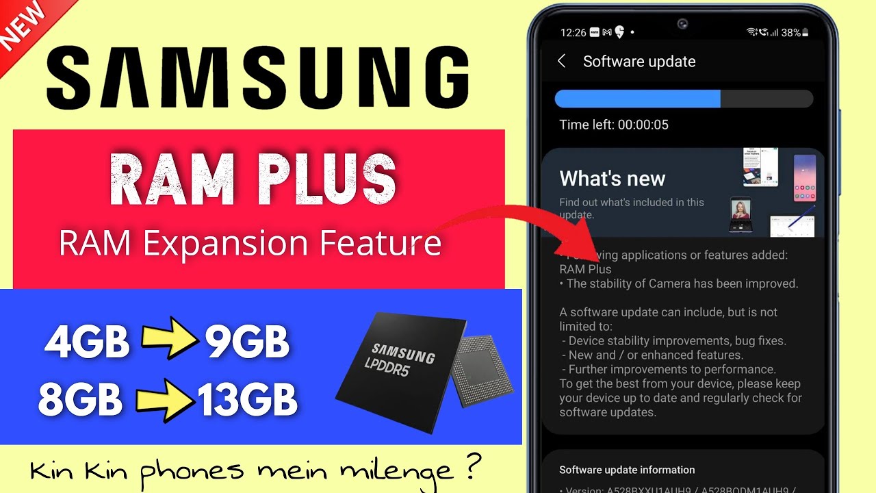 Samsung RAM Plus new feature rolling out. RAM Plus kya hai, Kin phones ...