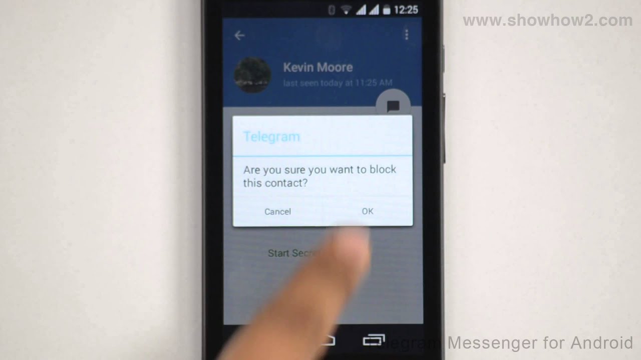 Telegram Messenger For Android - How To Block A Telegram Contact - YouTube