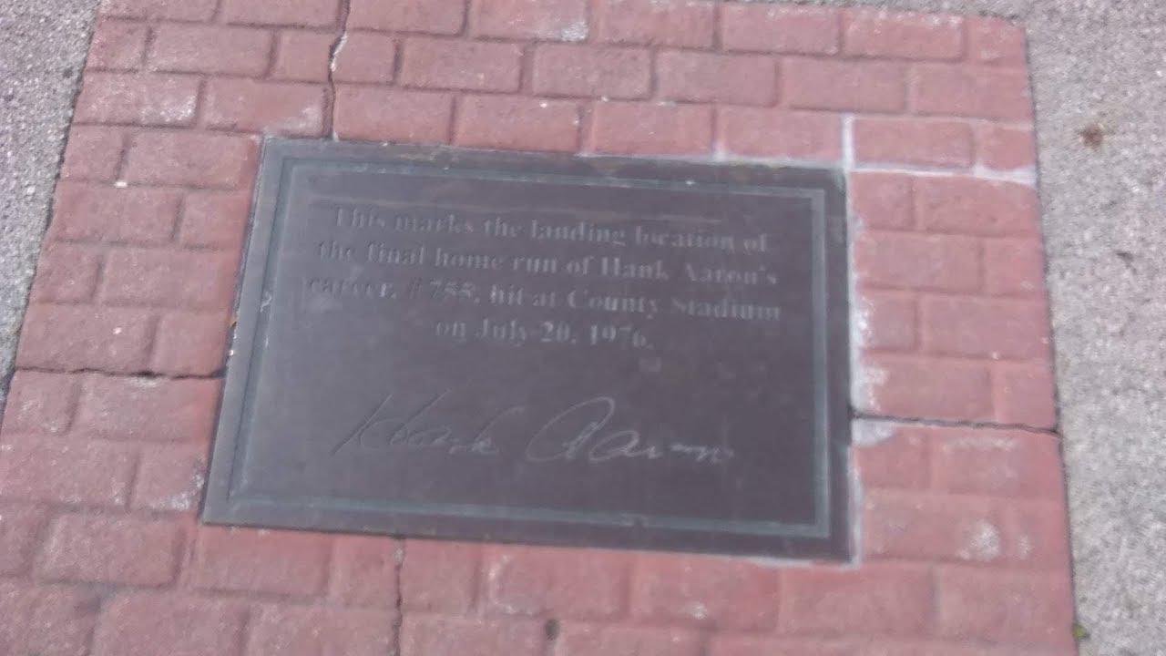 Hank Aaron 755 home run plate. - YouTube