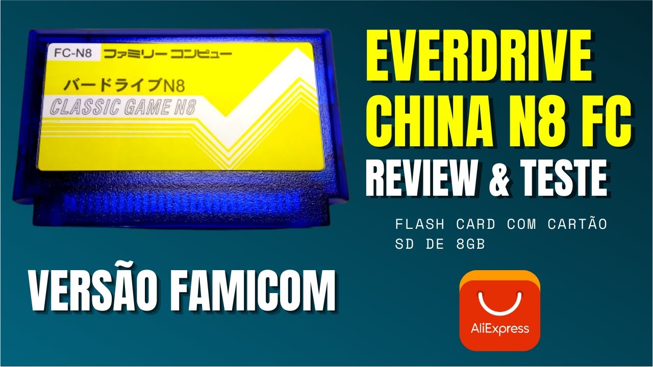 EVERDRIVE N8 CHINA Versão Famicom 60 pinos do AliExpress - YouTube