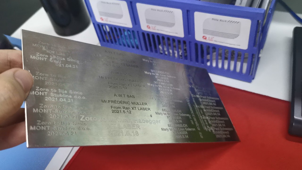 Fiber laser marking test on Stainless Steel by different power-XT LASER ...