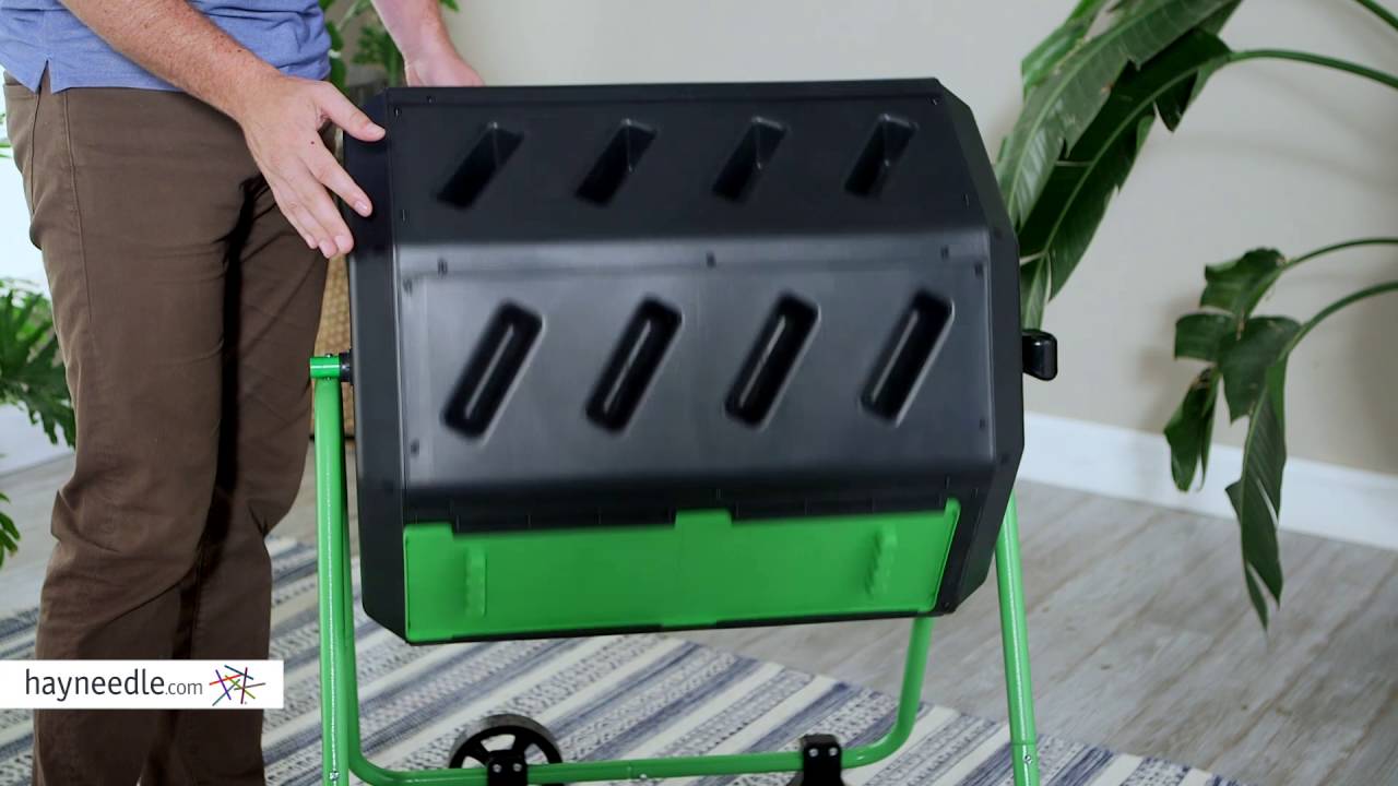 Hot Frog Mobile Dual-Chamber Compost Tumbler - Product Review Video ...